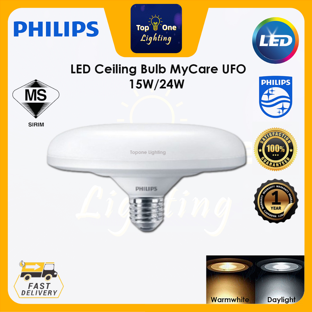 PHILIPS LED Ceiling Bulb MyCare UFO (15W/24W 3000K/6500K) | Shopee Malaysia