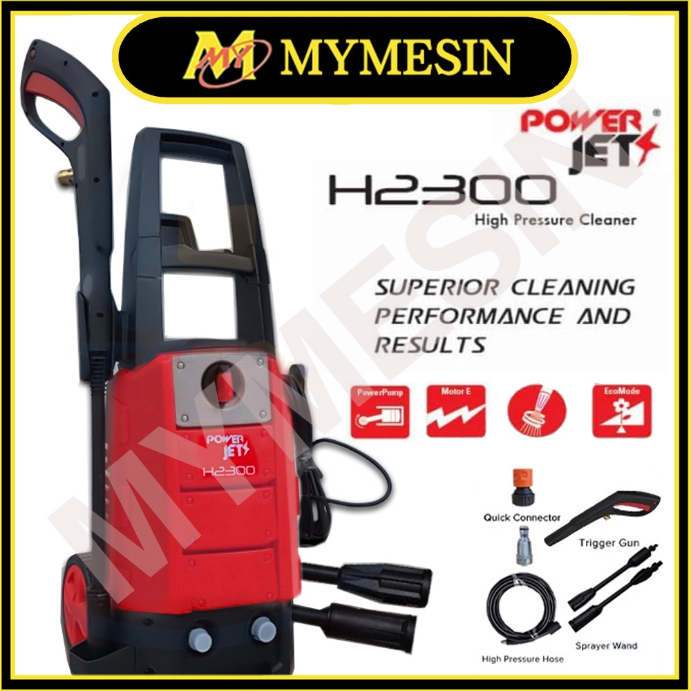 MY POWERJET H2300 Induction Motor High Pressure Cleaner 1600W Car Wash ...