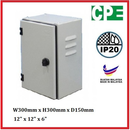 Metal Box W300mm x H300mm x D150mm 12'' X 12'' X 6" IP20 with Base ...