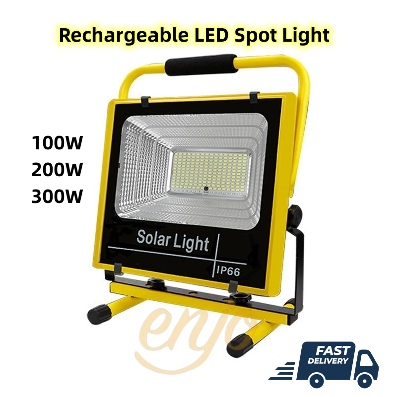 LED Portable Rechargeable Outdoor Light 100w 200w 300w Flood Light Light Stand Lampu Led ...
