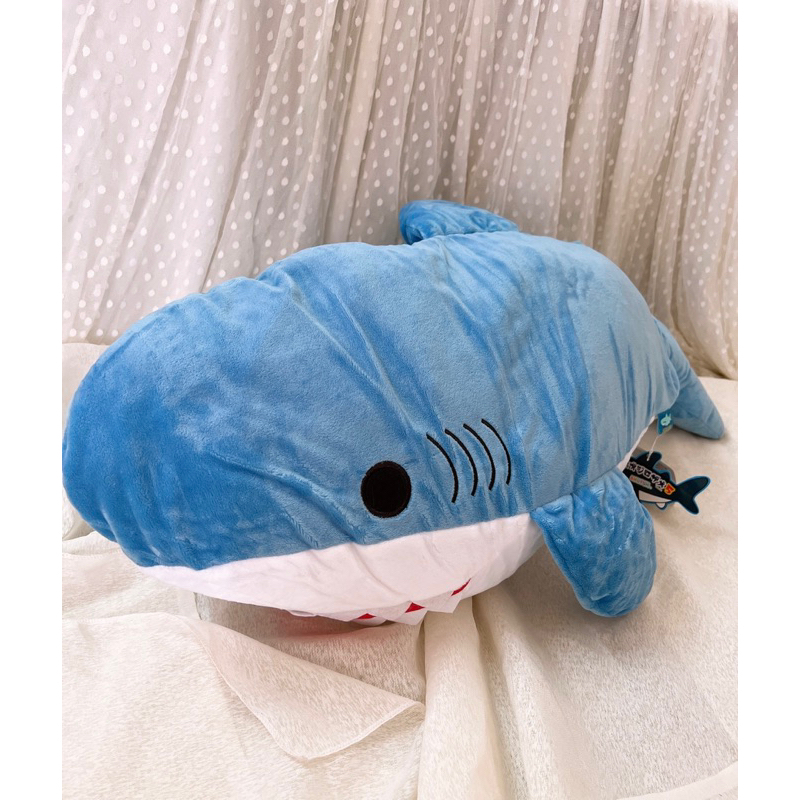-Original- AMUFUN Great Blue Shark Plushie Shark Soft toy Big | Shopee ...