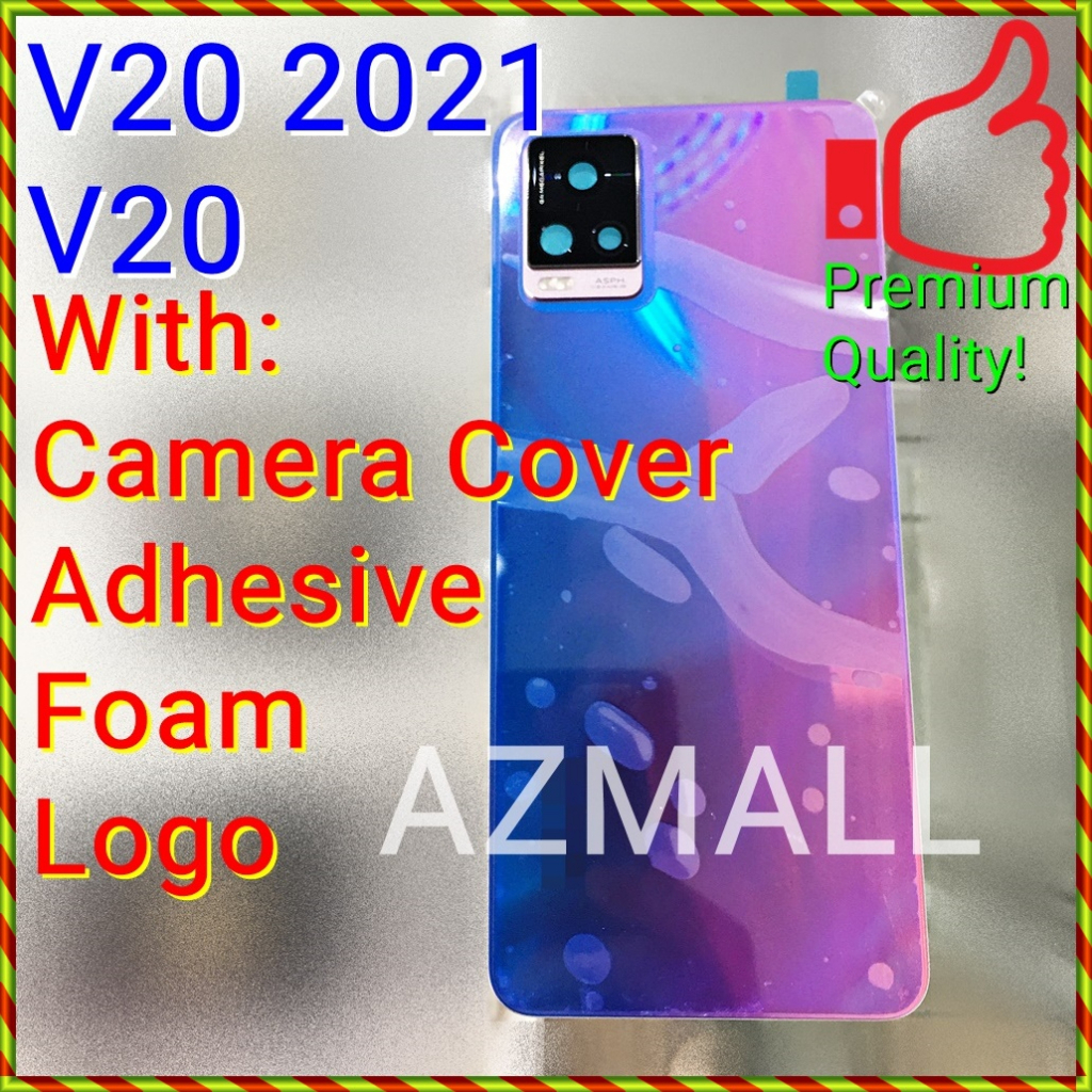 (3 Colors) NEW ORI Back Glass Battery Camera Cover Housing for Vivo V20 ...