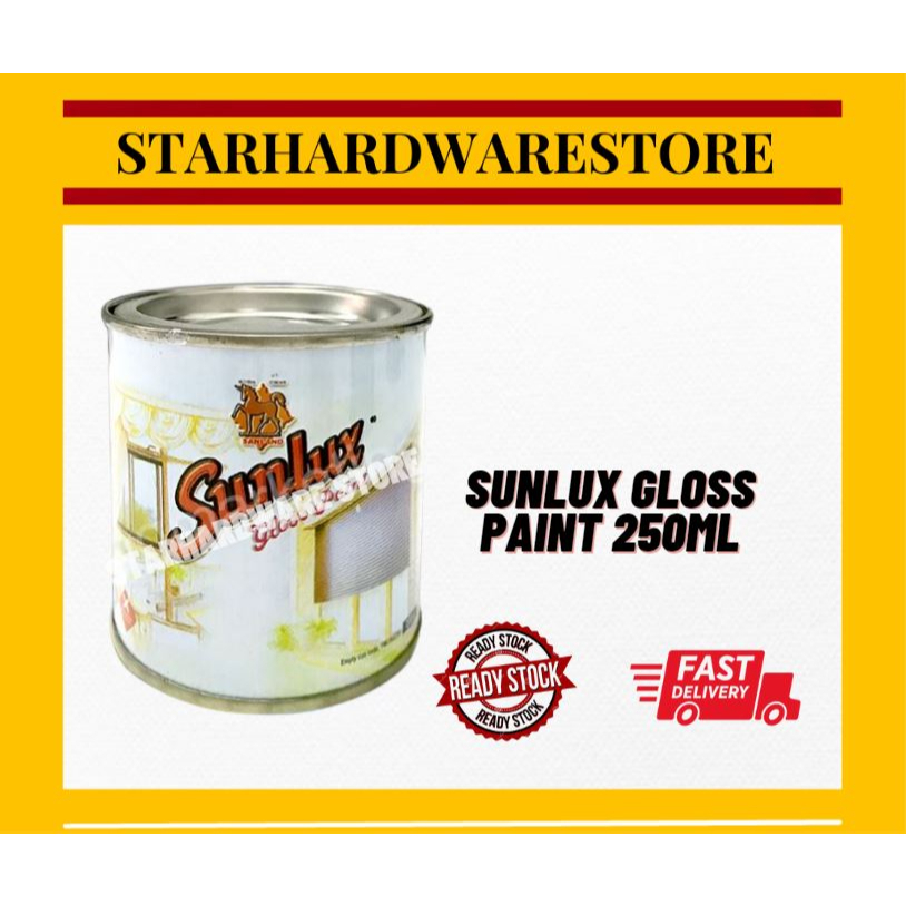 🌟READY STOCK🌟 250ML SUNLUX Gloss Paint Glossy Wood Or Metal Paint / Cat ...