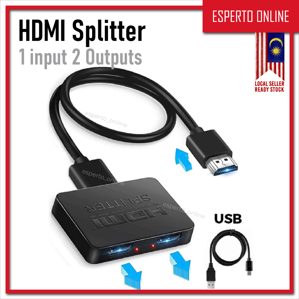 𝟐𝟒𝐡𝐫 𝐒𝐡𝐢𝐩 📦 4K HDMI Splitter Duplicate 1 Input to 2/4 /8 Outputs Simultaneously for Dual ...