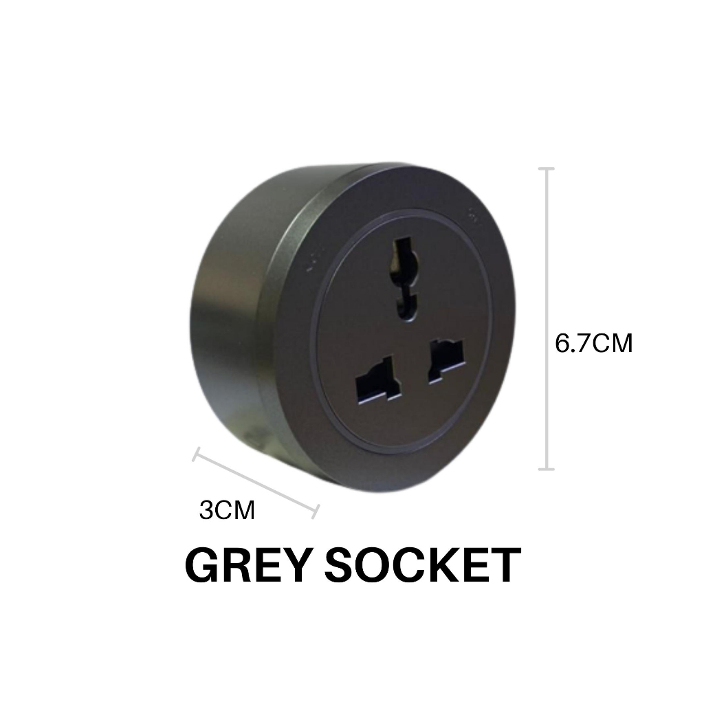 PRODIY 8000W 32A Power Track Socket Surface Type + LED 13A Plug Adapter ...