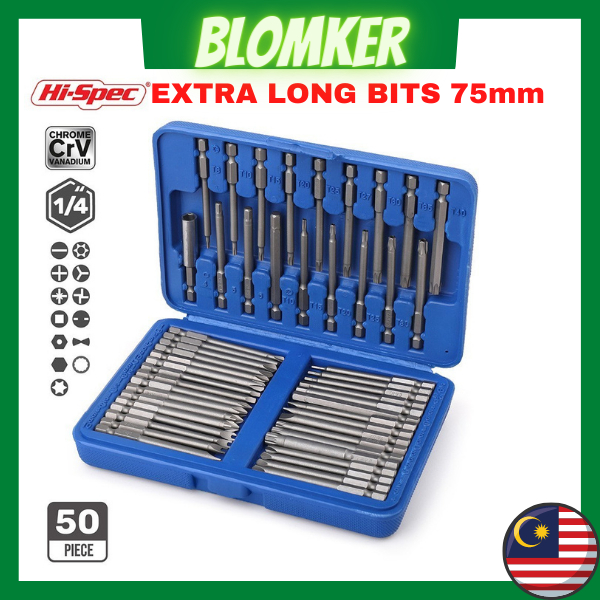 50PCS Screwdriver Bit Set Professional Alloy Steel Splined Long ...