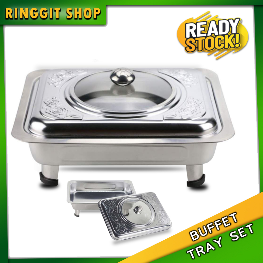 Ringgit Shop 5 SETS 34x28 BUFFET EMBOSSED / BUFFET TRAY SET / BUFFET ...