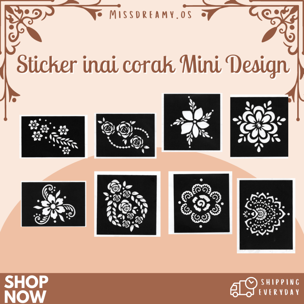 STICKER INAI MINI/KIDS BORONG STIKER INAI CORAK INAI VIRAL STICKER INAI ...