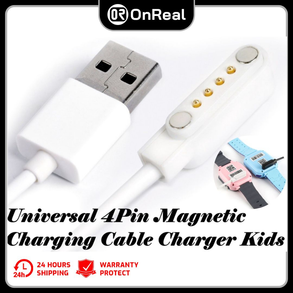 OnReal Kids Smart Watch Charger Universal 4Pin Magnetic Cable Charger ...