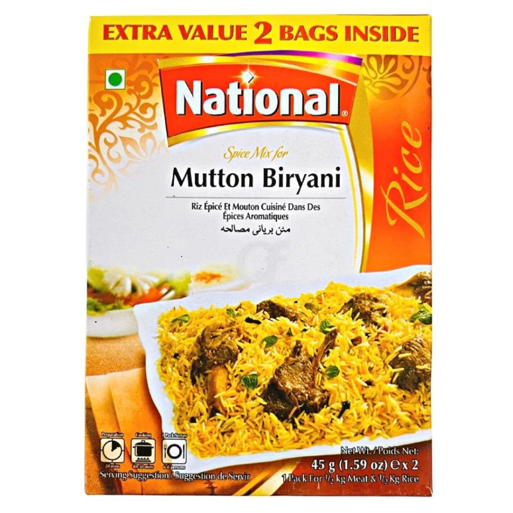 National Mutton Biryani Recipe Mix, 2 x 45g | Shopee Malaysia