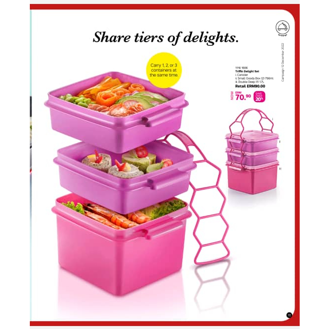(TUPPERWARE) TRIFFIN DELIGHT SET | Shopee Malaysia