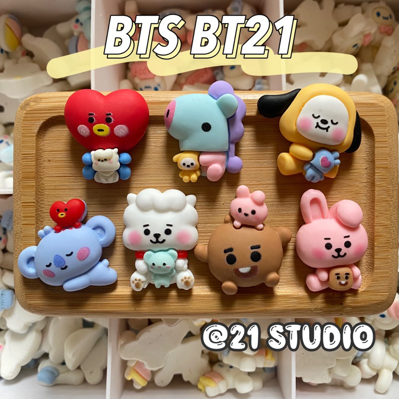 BTS BT21 Charms DIY Resin Accessories Decorations Cream Glue ...