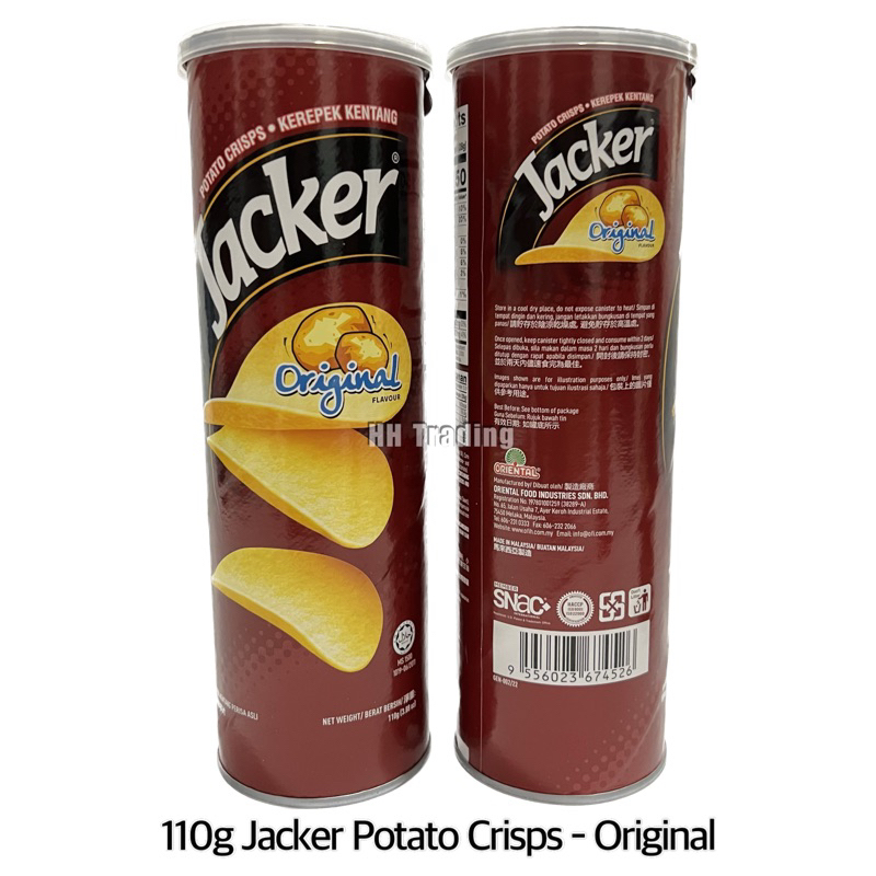 110g JACKER POTATO CRISPS [ORIGINAL / HOT&SPICY / BBQ / TOMATO / CHEESE ...