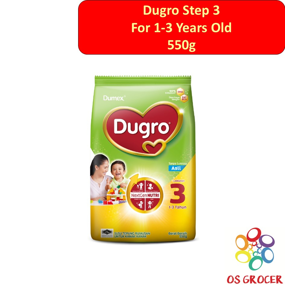 Dumex Dugro Step 3 For 1-3 Years Old 550g Expire 10-2023 | Shopee Malaysia