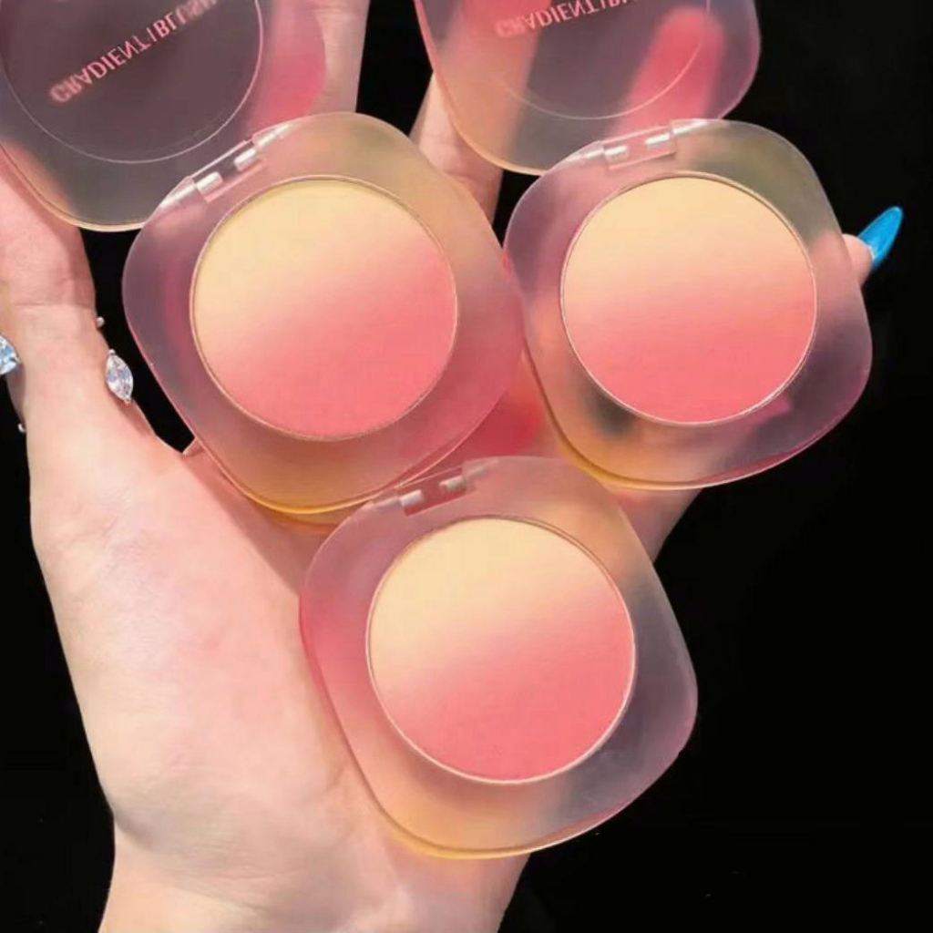 Gradual Powder Blusher Two Color Nude Makeup Pearl Light Shimmer Powder ...