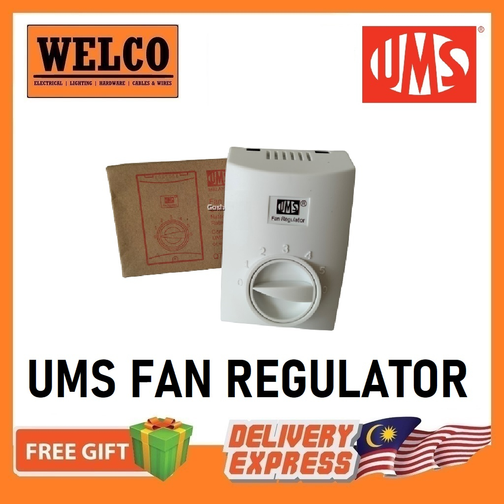 UMS 5 SPEED FAN REGULATOR CONTROLLER WALL MOUNTED | Shopee Malaysia