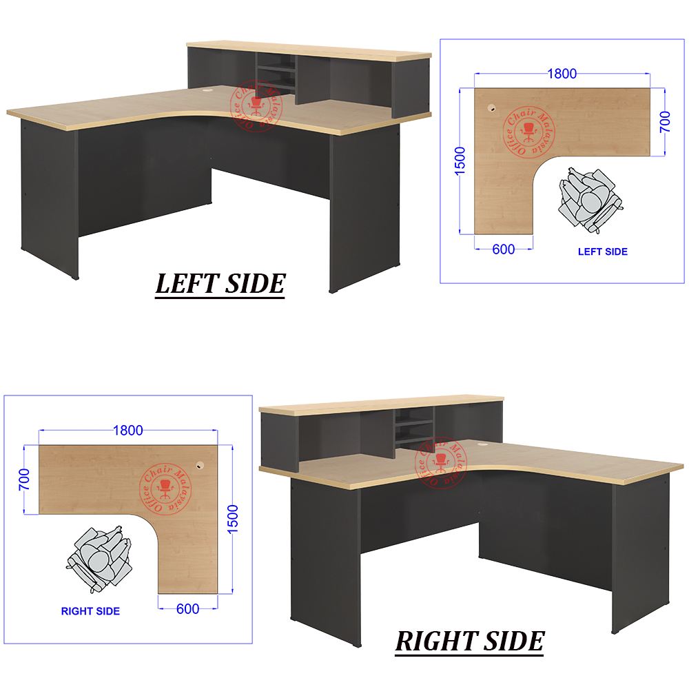 L Shape Reception Counter Table / Cashier Counter Table / Receptionist ...