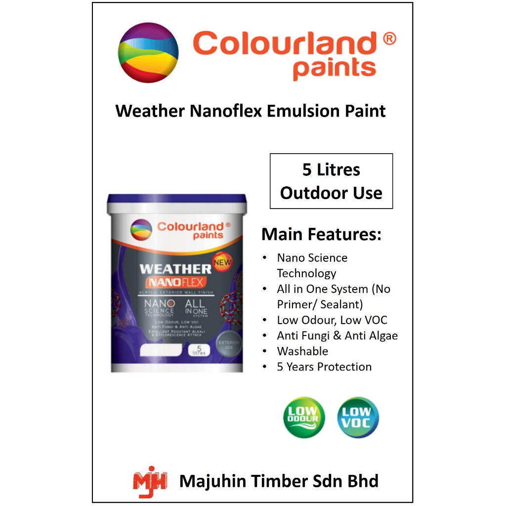 Colourland Weather Nanoflex Exterior Wall Paint / Cat Luar Dinding ...