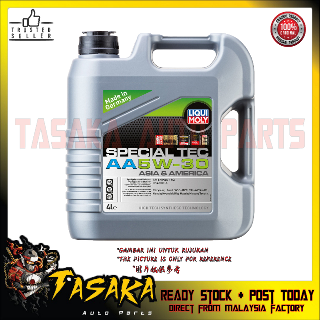 LIQUI MOLY SPECIAL TEC AA 5W30 API-SP Fully Synthetic Engine Oil (4L ...