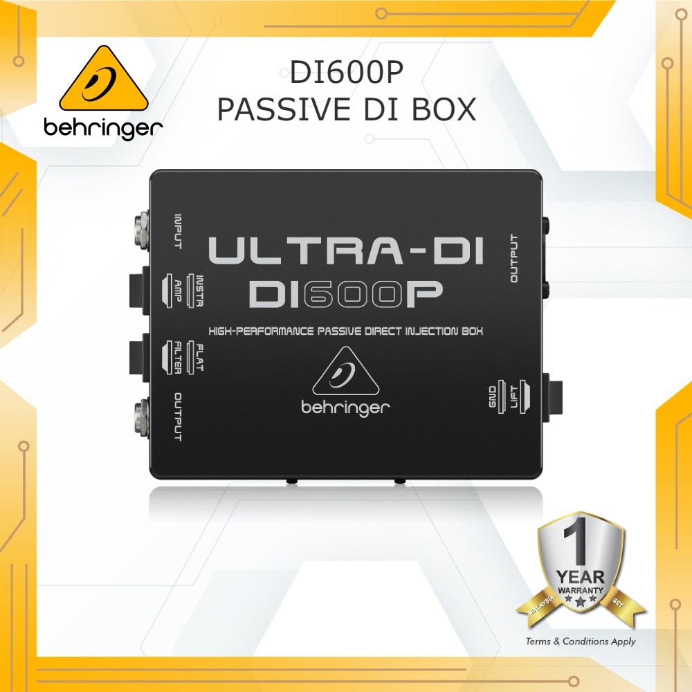 BEHRINGER ULTRA-DI DI600P High-Performance Passive DI-Box | Shopee Malaysia