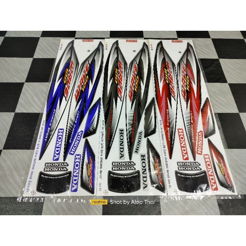 🇹🇭Stripe Honda Wave 100S 14 Thailand Special Edition🇹🇭. Sticker ...