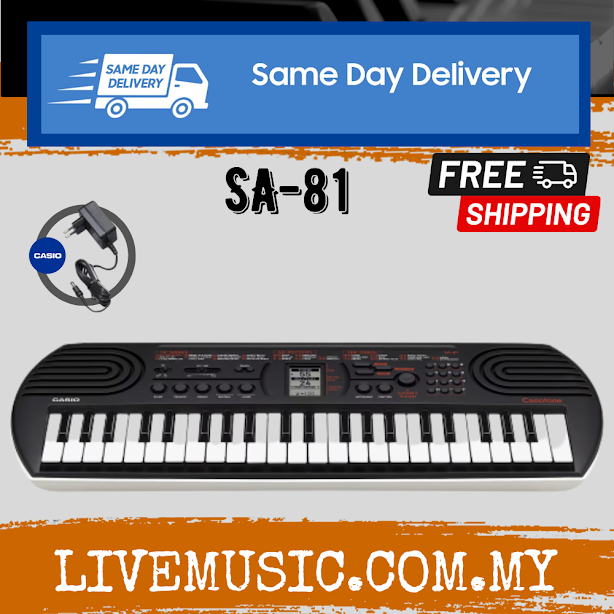 Casio SA-81 Casiotone 44 Keys Mini Keyboard with Adapter ( SA 81 / SA81 ...