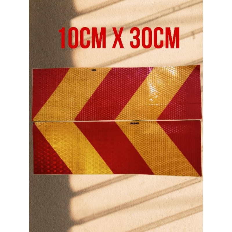 Lorry Reflective Stickers 10x30cm Diamond Grade | Shopee Malaysia