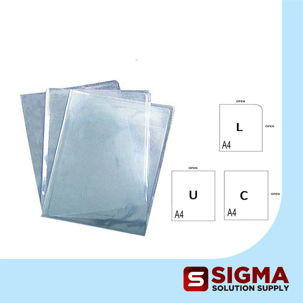 A4 L / C / U Shape Plastic Transparent Holder, PVC Clear Folder, File ...