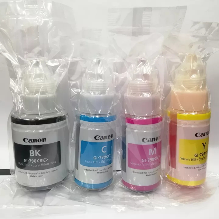 ORIGINAL CANON GI790 GI-790 BLACK CMY ORIGINAL REFILL INK G1000 G1010 ...