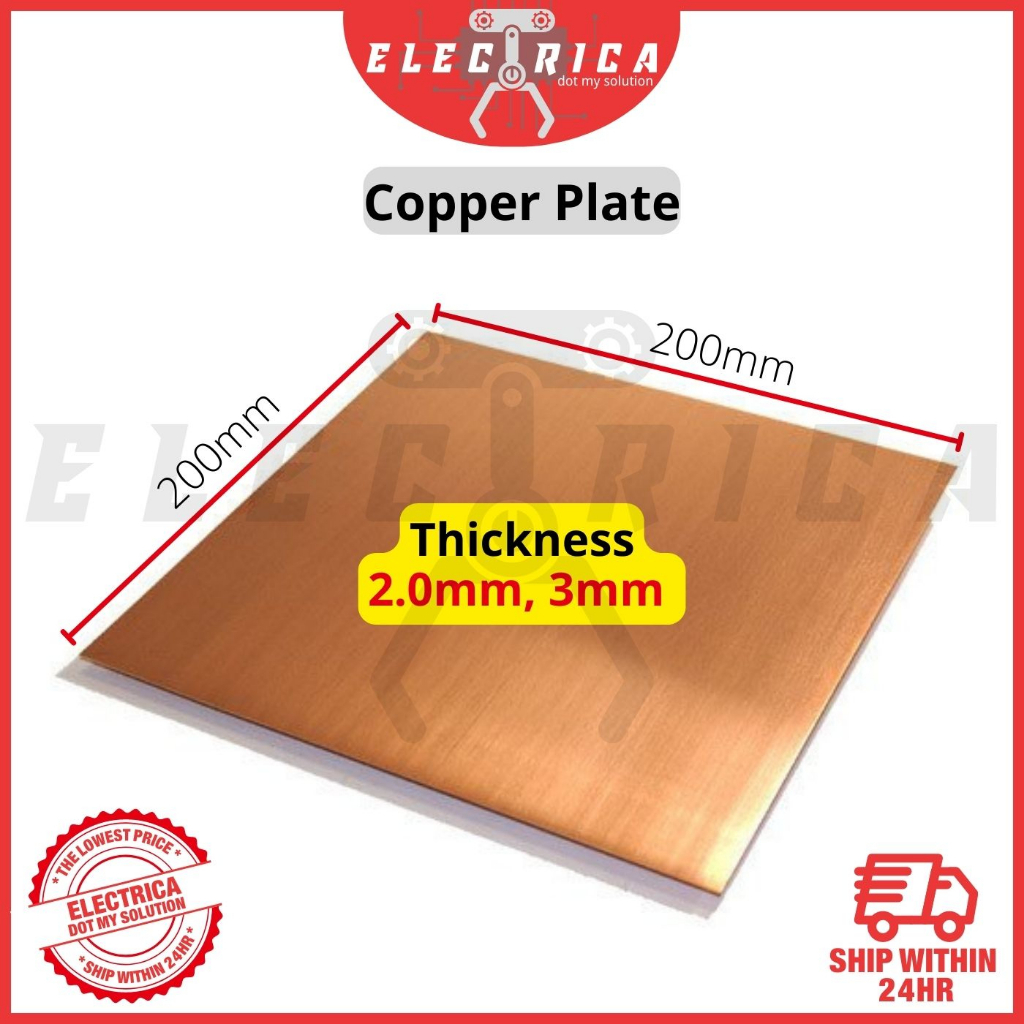 99.9% Pure Solid Copper Tembaga Plate / Brass Copper DIY Handmade ...