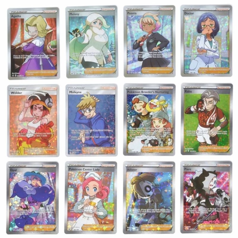 Pokemon rosa lillie iono marnie trainer limited cards gred SS+ trainer ...