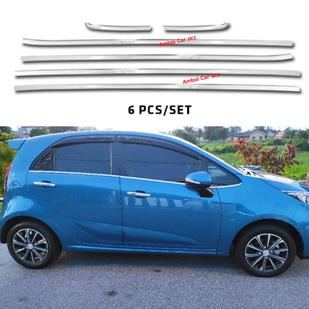Proton Iriz Chrome Lining Door Belt Moulding 3D Stainless Steel Window ...