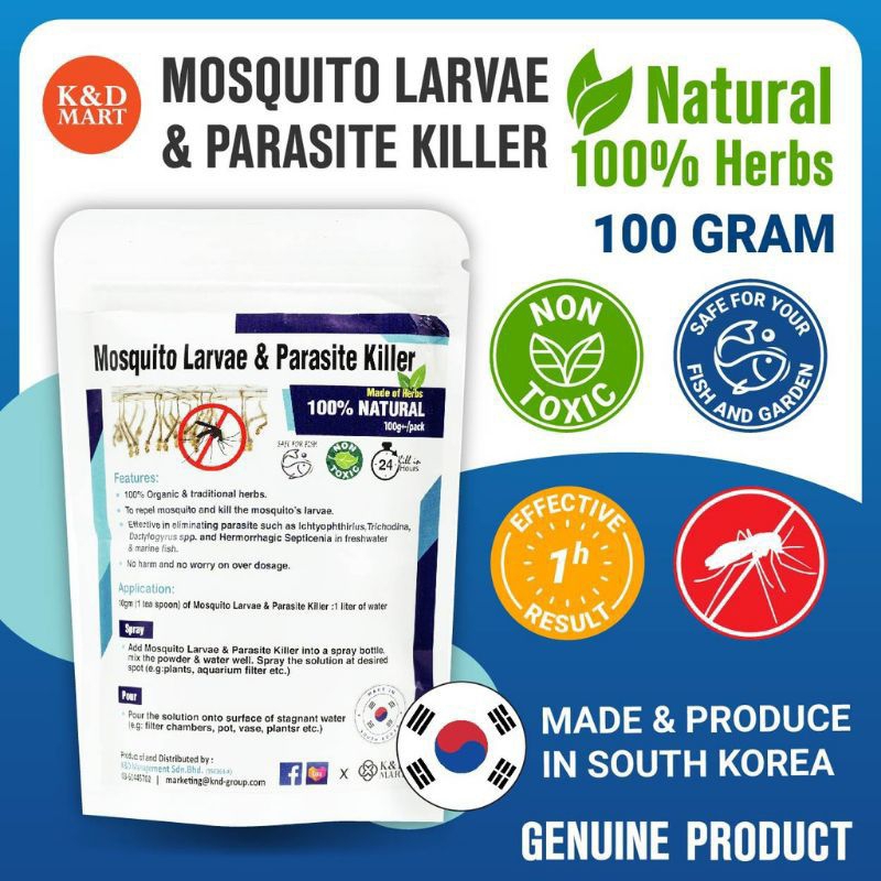 Mosquito Larvae Killer & Parasite Killer For Aquarium Or Pond | Shopee ...