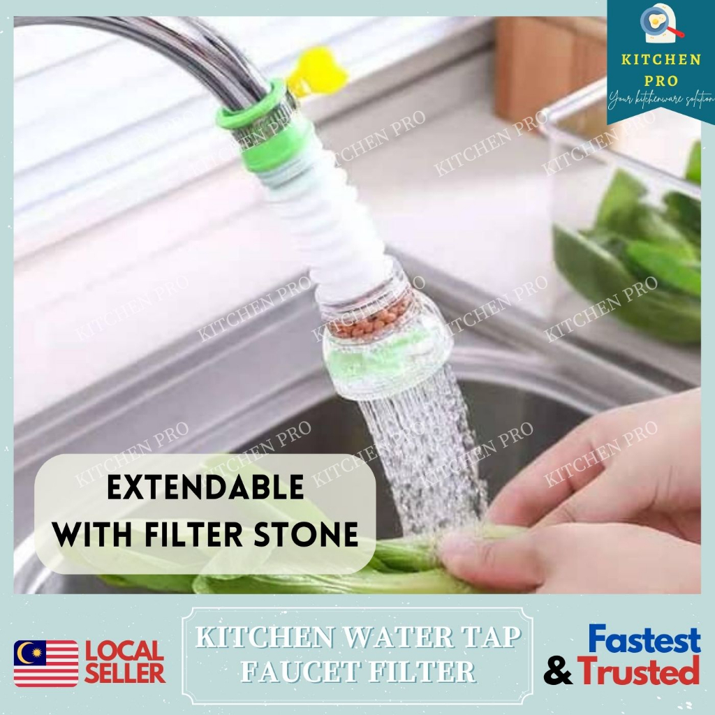𝐊𝐈𝐓𝐂𝐇𝐄𝐍 𝐏𝐑𝐎 | 360° Extendable Kitchen Anti Splash Stone Filter Shower ...