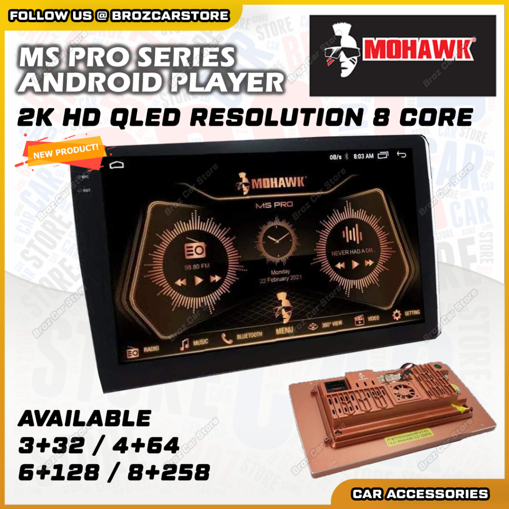 Mohawk MS PRO Series 2K Car Android Player Plug n Play Resolution QLED ...
