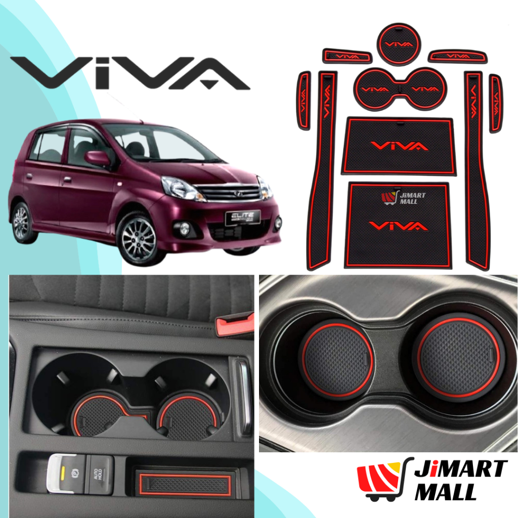 PERODUA VIVA INTERIOR SLOT MAT Protector Car Carpet Storage Tank Cover ...