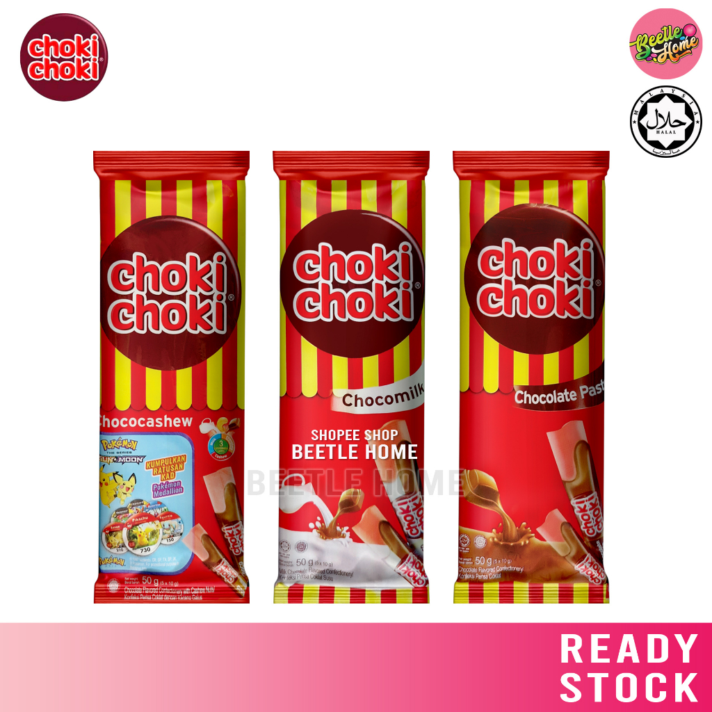 Choki Choki Chocolate Chocomilk Chococashew 5pcs x 10g Choki Stick ...
