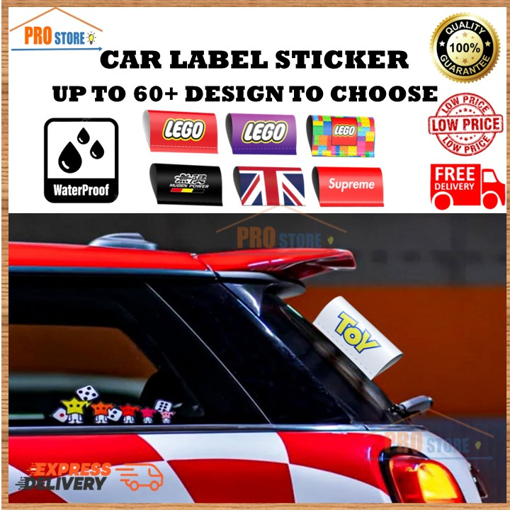 Waterproof Lego Car sticker Car wash Label Trunk Door Tailgate Sticker ...