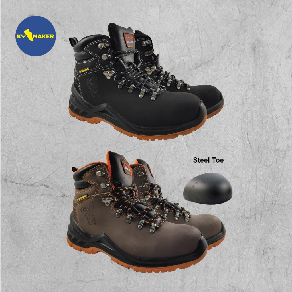 Original ROCK HAMMER Safety Shoes Lace-up Steel Toe/Kasut Keselamatan ...