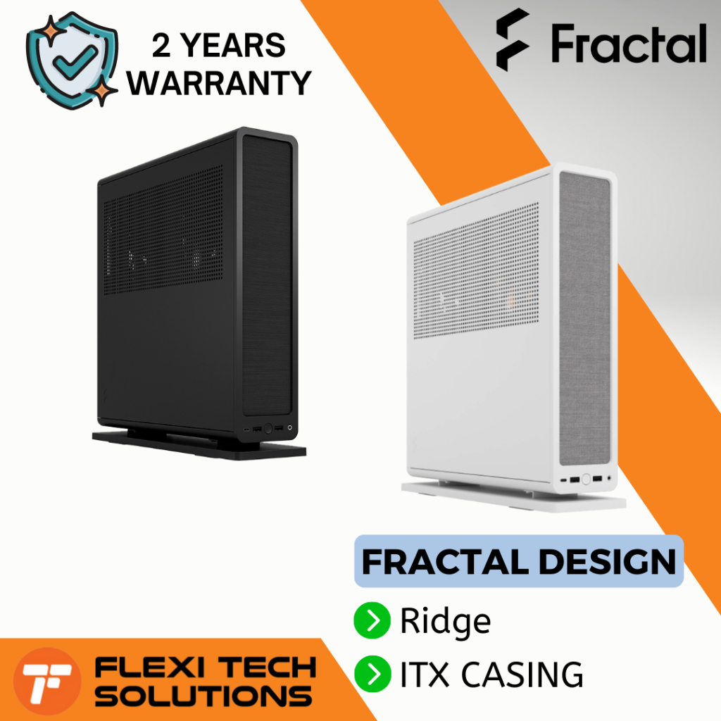 Flexi Tech FRACTAL DESIGN Ridge ITX PC Desktop Case PCIe 3.0/4.0 riser ...