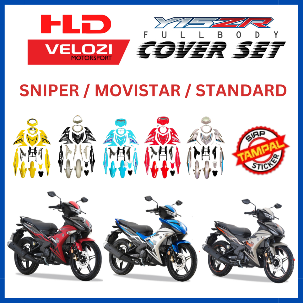 YAMAHA Y15ZR V1 V2 SNIPER EXCITER MOVISTAR Body Cover Set Tanam Sticker Stripe Strike Y15 Y Suku ...