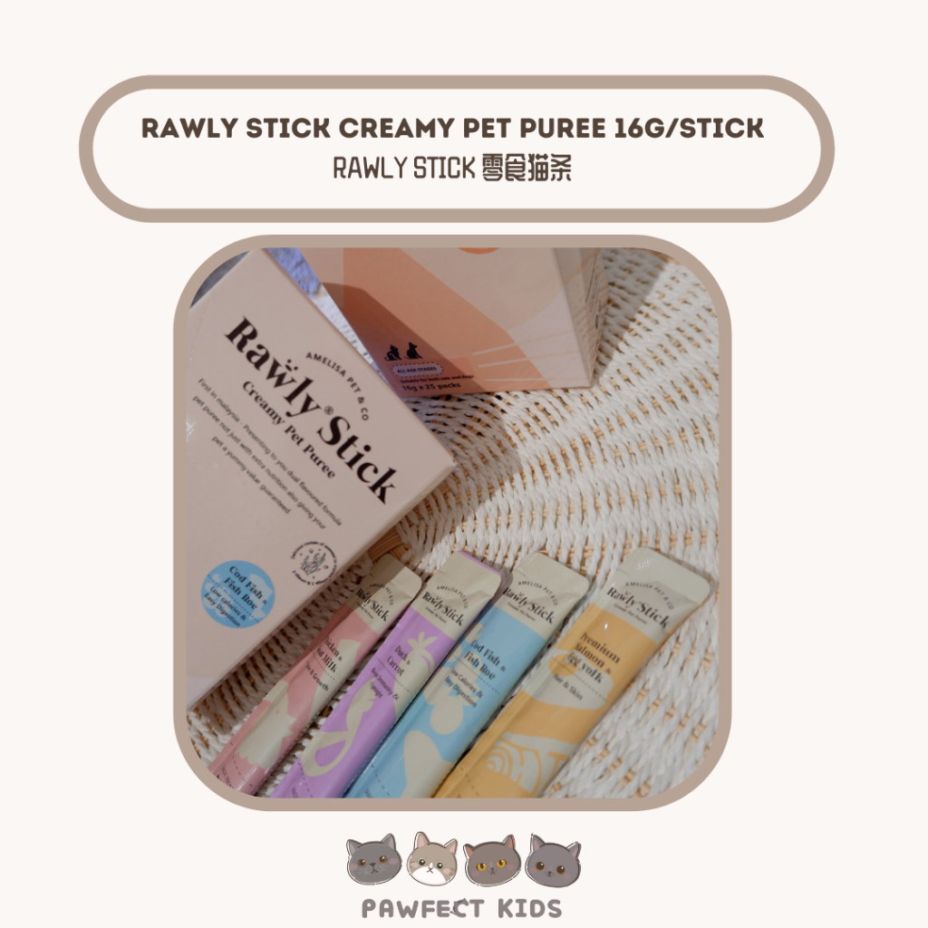 Amelisa Pet & Co. Rawly Stick Pet Puree (16g) 功能性猫条 | Shopee Malaysia
