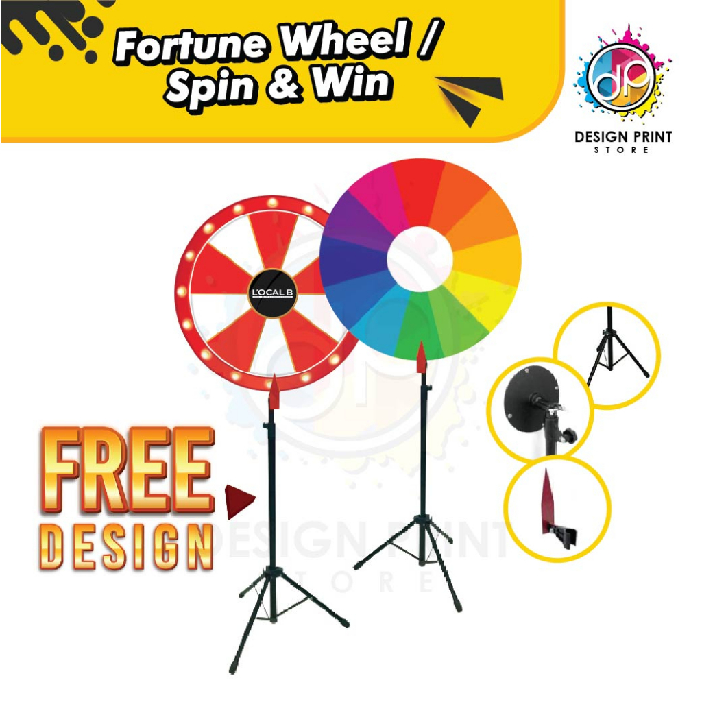 Fortune Wheel Stand | Spin Wheel | Lucky Draw Spin Wheel with Printing ...