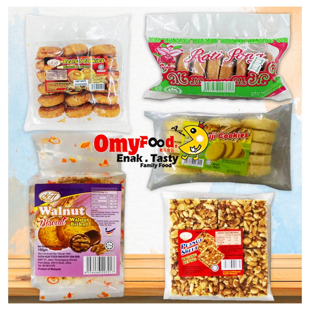 100g / 120g S&H Peanut Biscuit Cookies, Biskut Kacang / Cap Orkid Roti ...