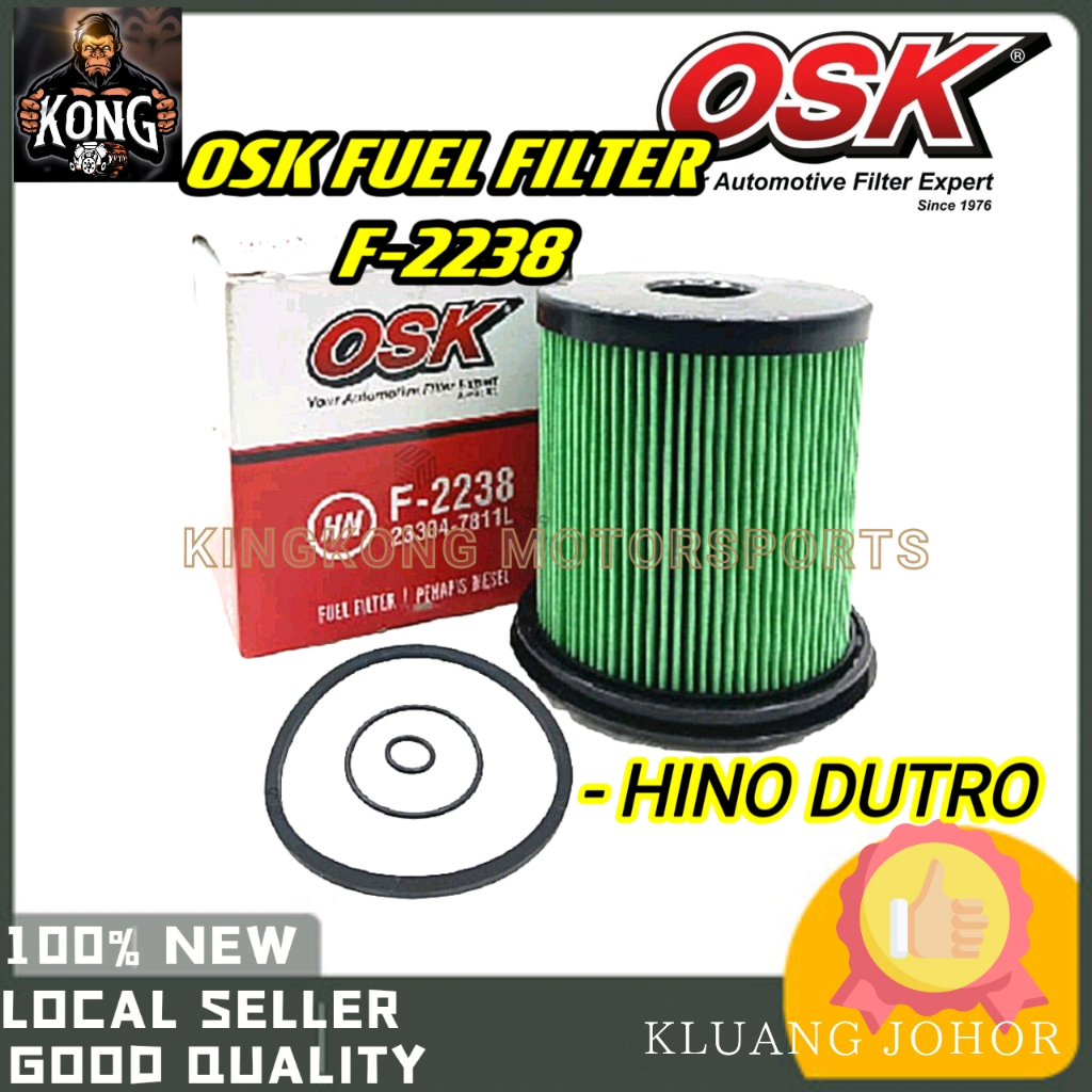 OSK FUEL FILTER F-2238 HINO XZU 422R.W04D FUEL FILTER 23304-78110 ...