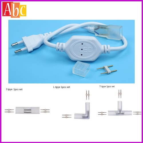 Neon Strip Light Power Plug/Clip/Connector for 16mm x 8mm Neon Light ...