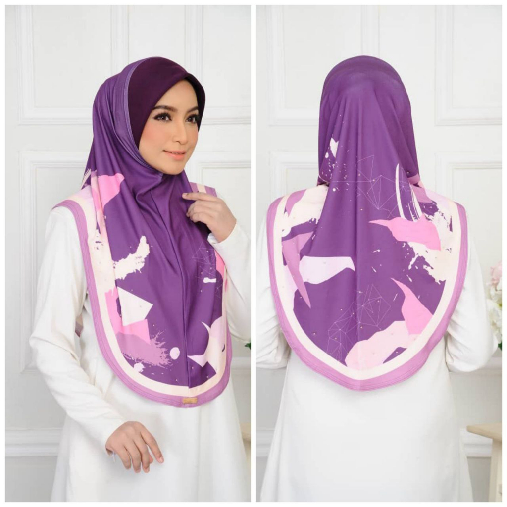 HERNES TUDUNG SARUNG INSTANT HIJAB EXCLUSIVE MOSCREPE CORAK DIAMONDS ...