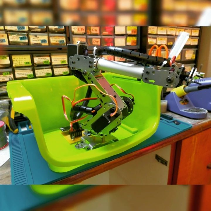 Project Arduino Esp8266 Robot Arm 6 Dof Iot Internet Wifi Apps Blynk Projek Rbt Tahun Akhir Fyp