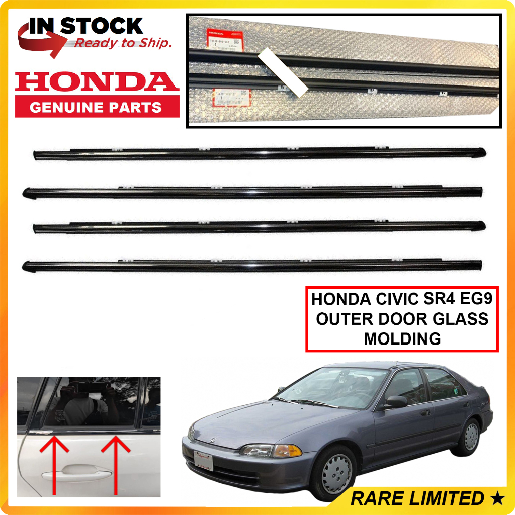 [ORIGINAL GENUINE PART] BLACK Honda Civic EG9 SR4 Door Glass Window ...