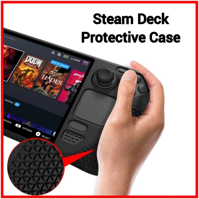 Steam Deck Sarung Pelindung Case TPU Protective Cover Soft Non-Slip ...